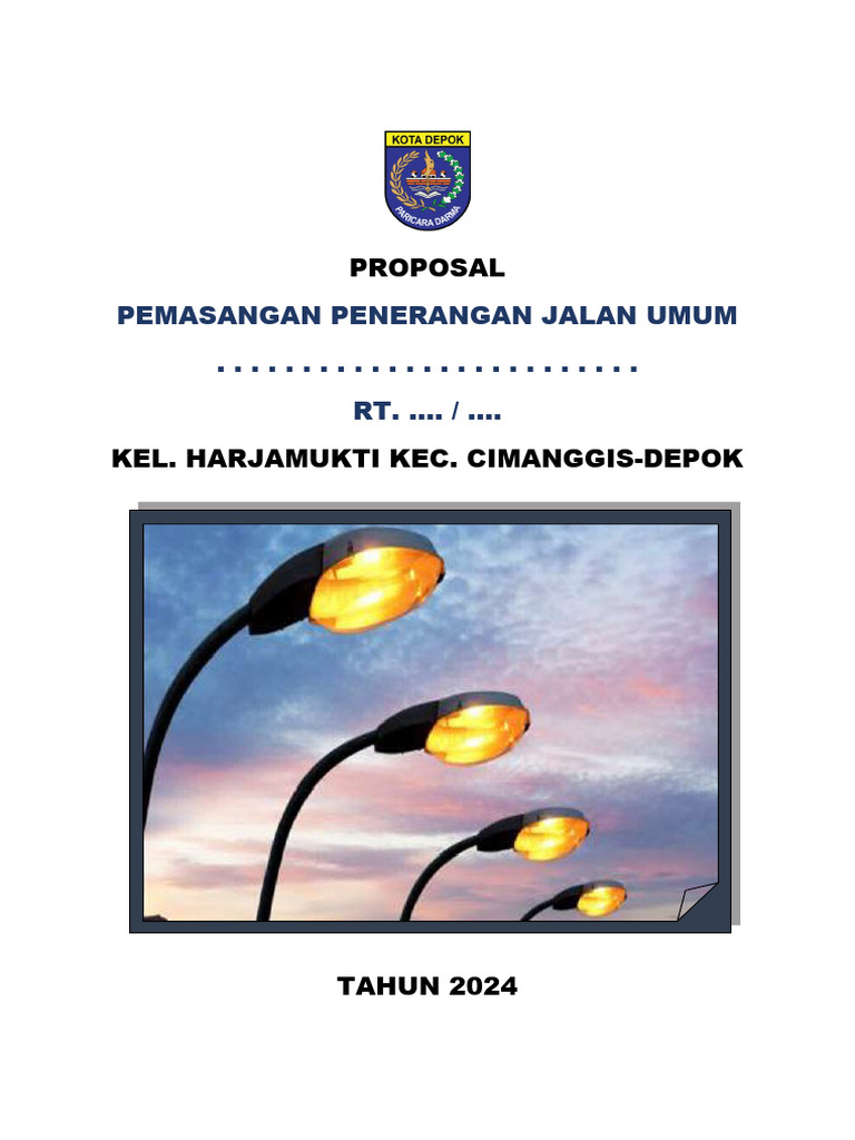 Proposal Pemasangan PJU Harjamukti | PDF