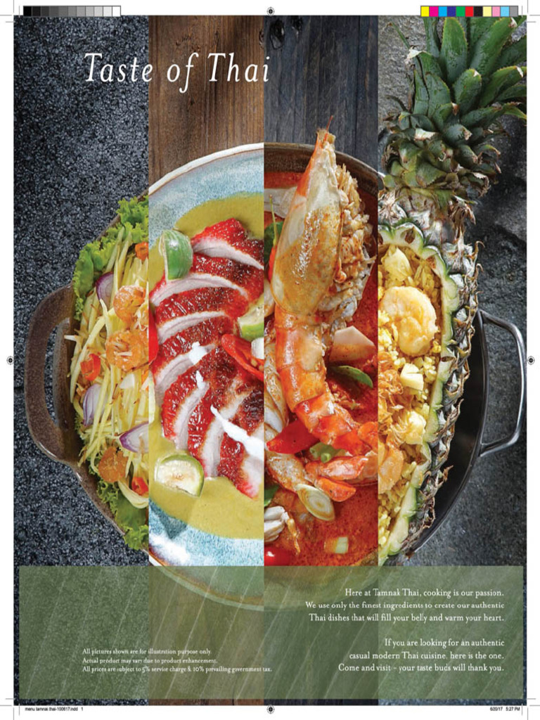 Menu Tamnak Thai | PDF