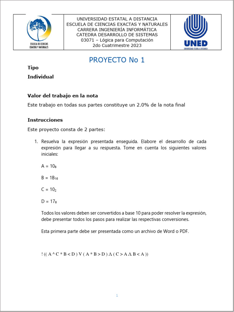 2023-2C - Proyecto No 1 - 03071 | PDF | Ingeniería Informática ...
