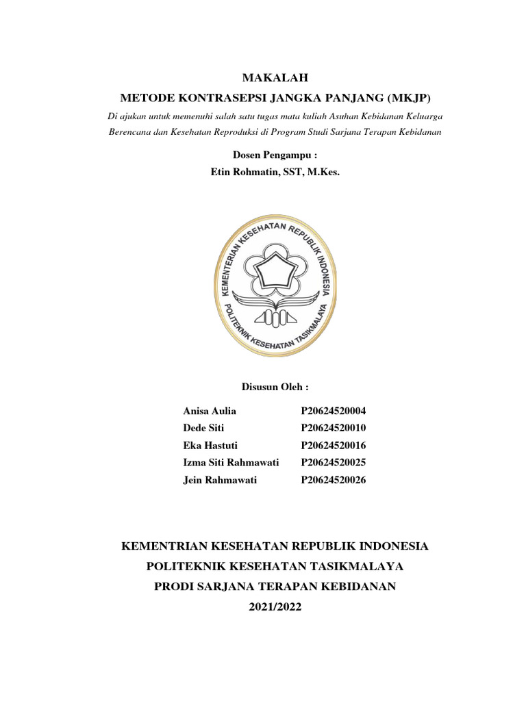 Metode Kontrasepsi Jangka Panjang | PDF | Pengembangan Diri | Kesehatan ...