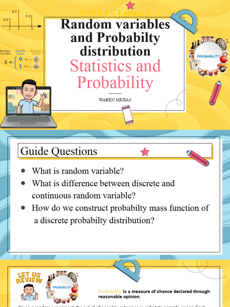 M1 L1 Random Variables and Probabilty Distribution | PDF | Probability ...