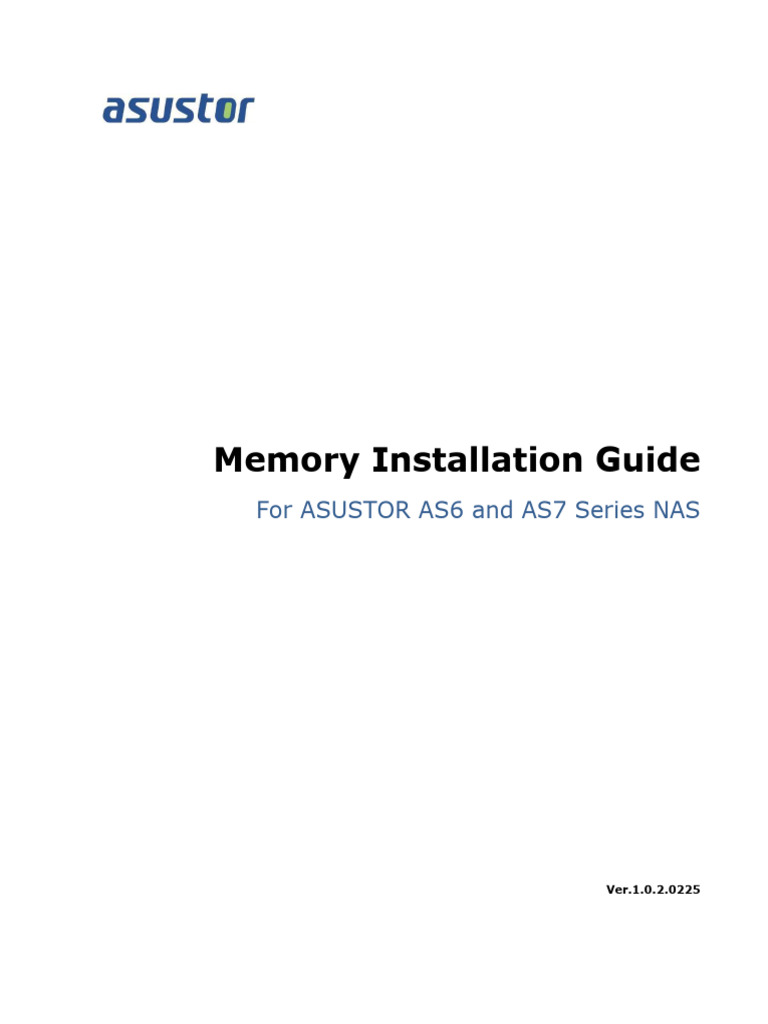 AS6 AS70 Series Tower Rcakmount Memory Installation Guide ENG | PDF ...