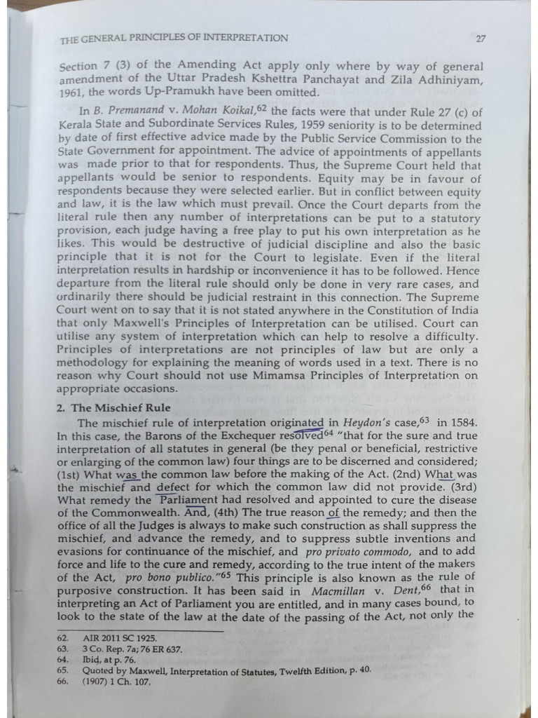 Mischief Rule-1 | PDF