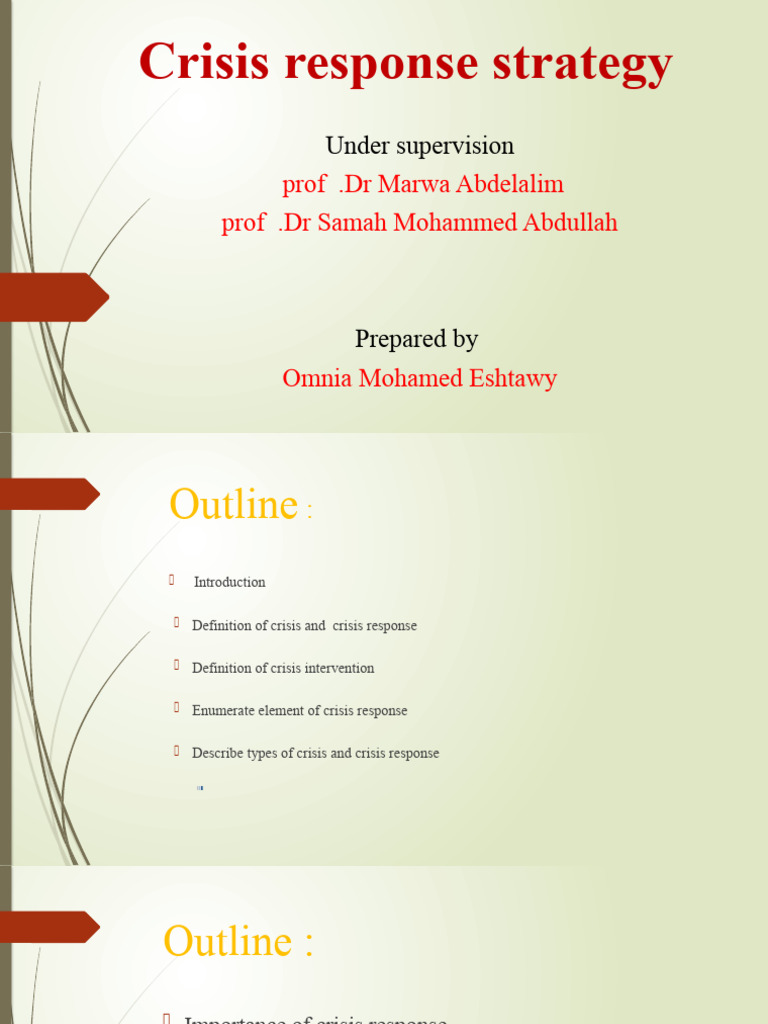 Crisis Response Strategy | Download Free PDF | Crisis Management ...