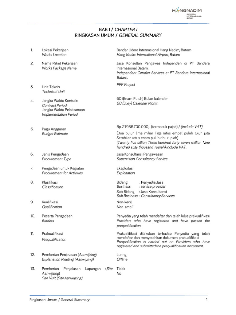 1 Chapter I General Summary (KPI) PDF | PDF