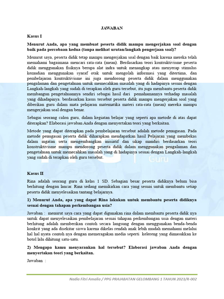 PPDP 3 Kasus-Nadia Fitri Amalia | PDF