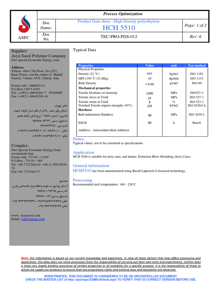 Name: Page: 1 of 2 Doc No. Rev: 6: Aspc TEC-PRO-PDS-012 | PDF | Combustion | Fires