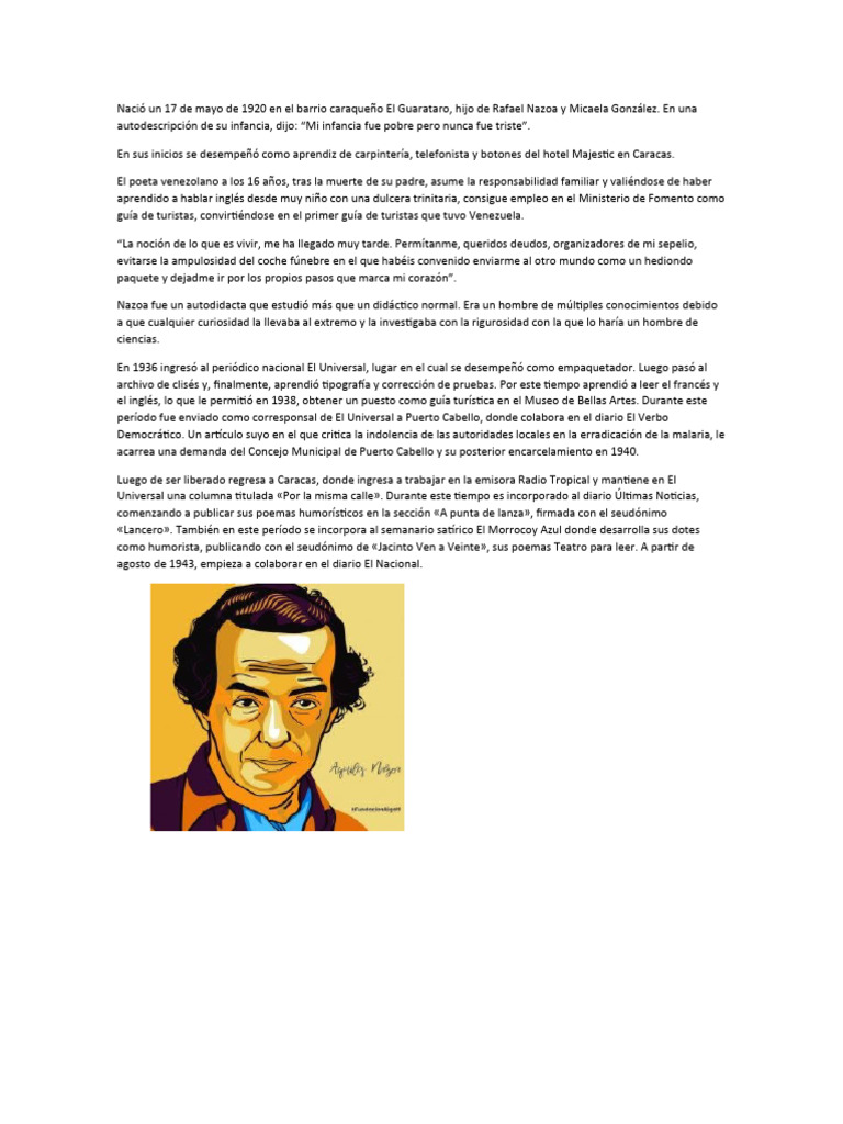 Aquiles Nazoa | PDF