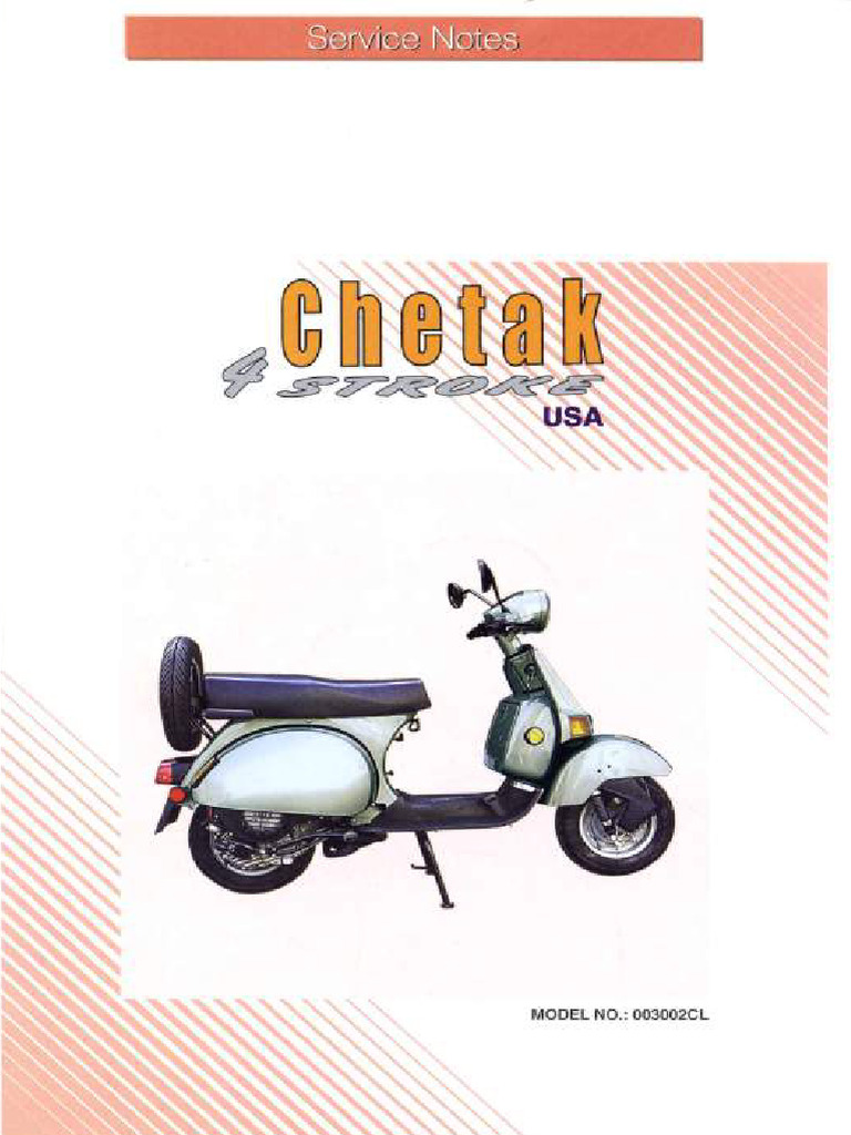 Bajaj Chetak 4-Stroke Scooter Service Manual PDF | PDF