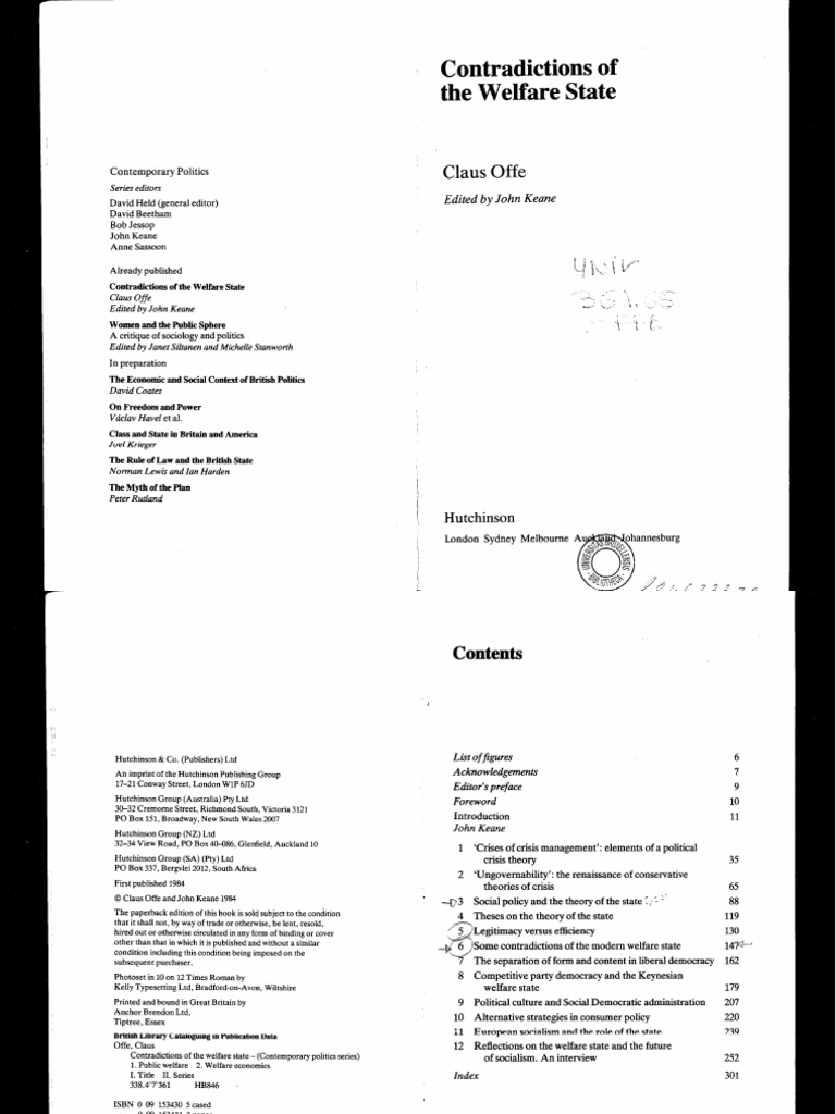 Contradictions of The Welfare State | PDF