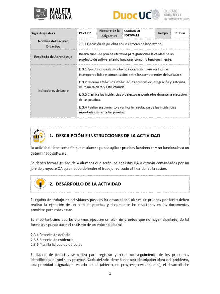 2.3.2 Ejecución de Pruebas en Un Entorno de Laboratorio | PDF ...