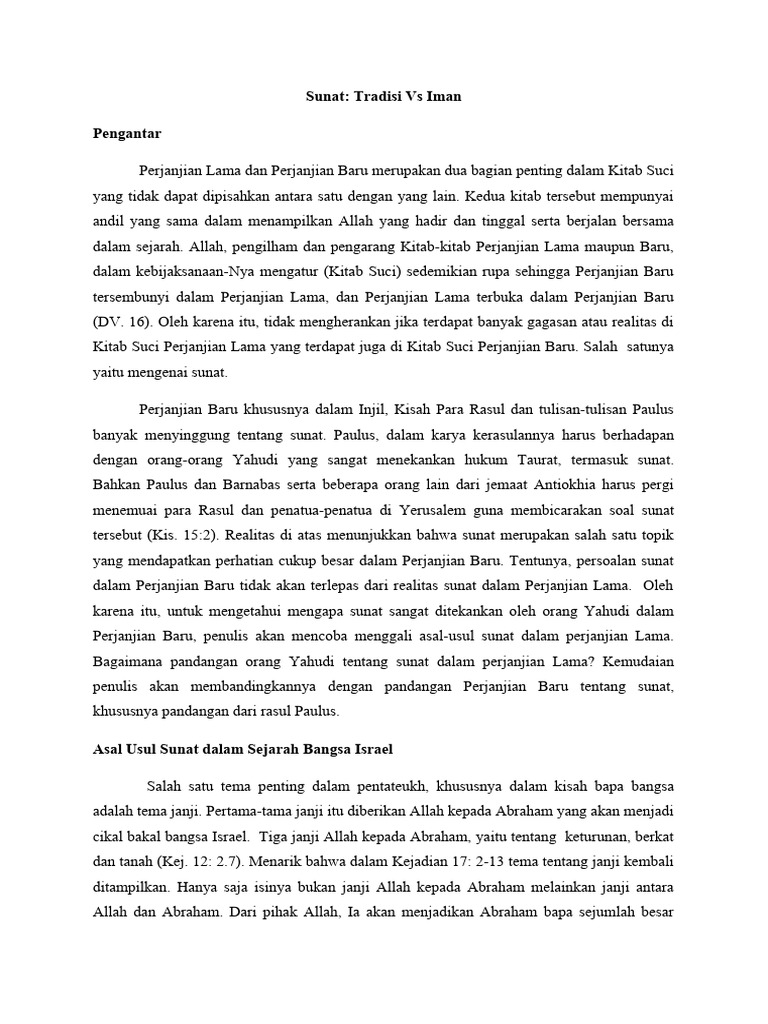 Hukum Tentang Sunat | PDF | Agama & Spiritualitas | Sejarah