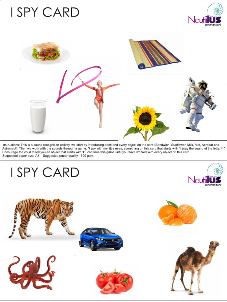 Nautilus - I Spy and Sound Sorting | PDF
