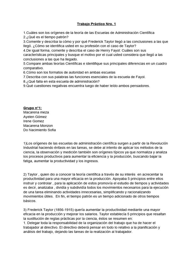 C12 - Grupo N°1 - Escuelas Clasicas - 2C - 2020 | PDF | Planificación