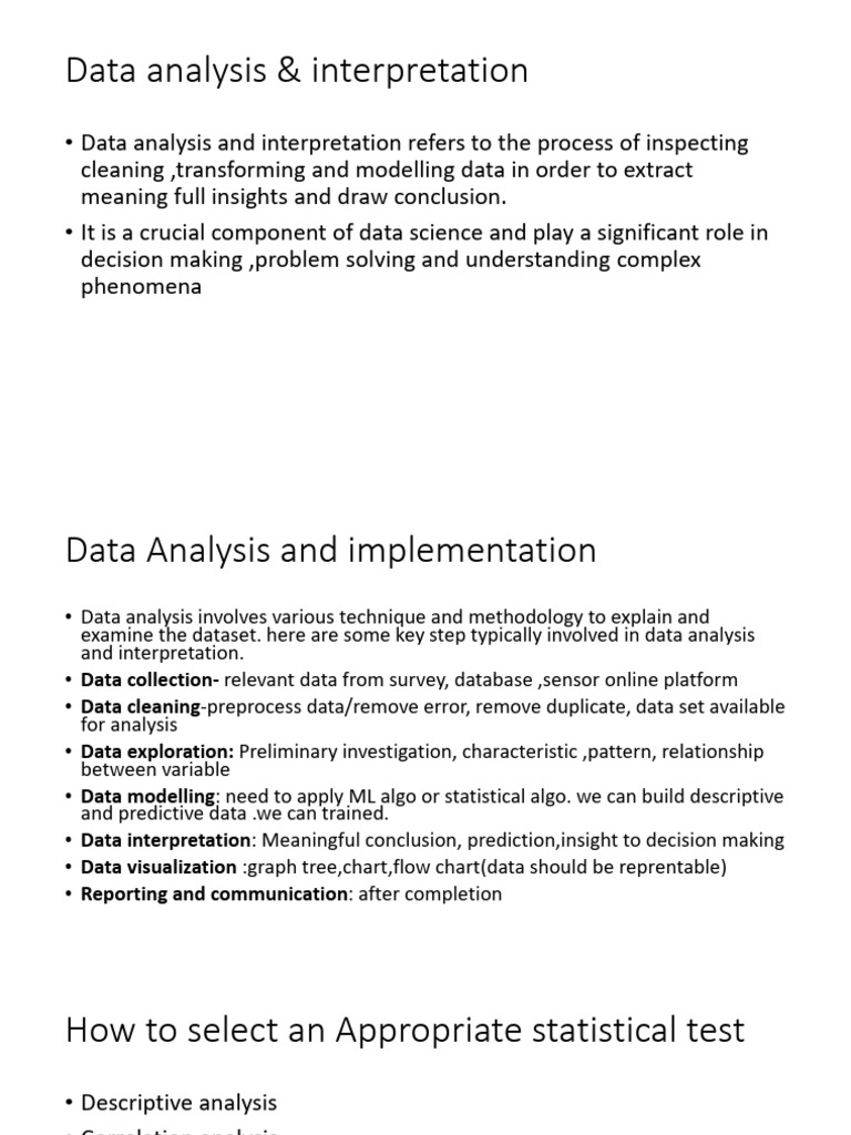 Data Analysis & Interpretation | PDF | Data Analysis | Statistics