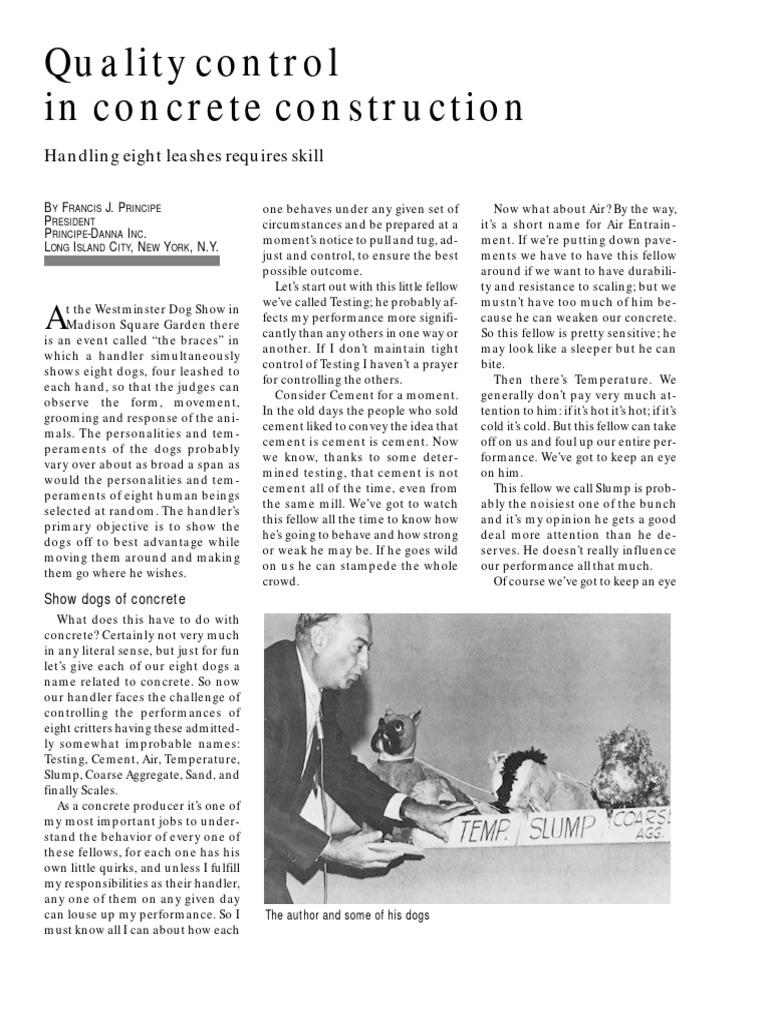 Concrete Construction Article PDF - Quality Control in Concrete ...