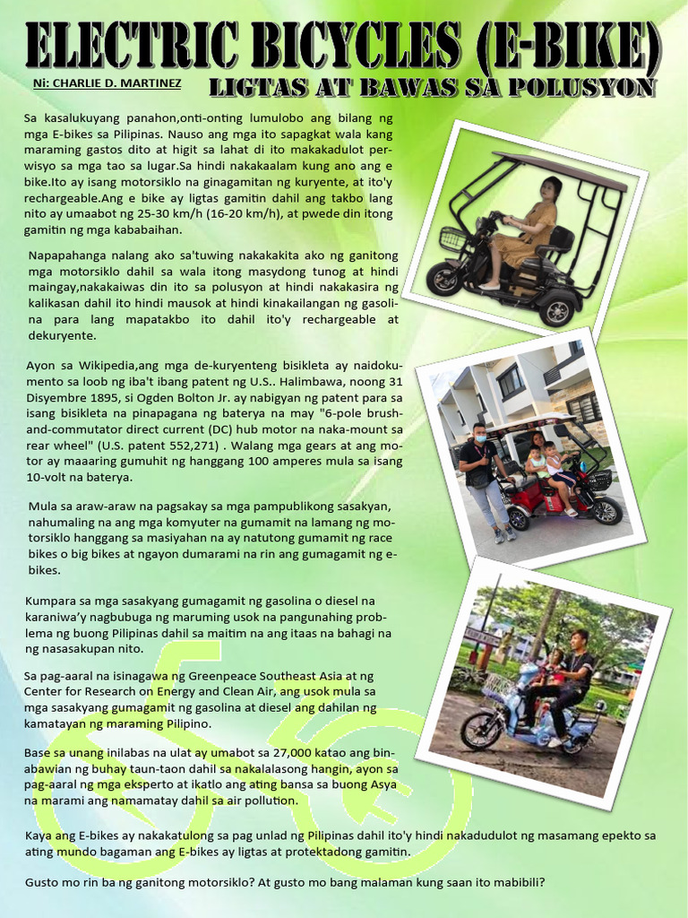 E-Bike - Charlie - A4 | PDF