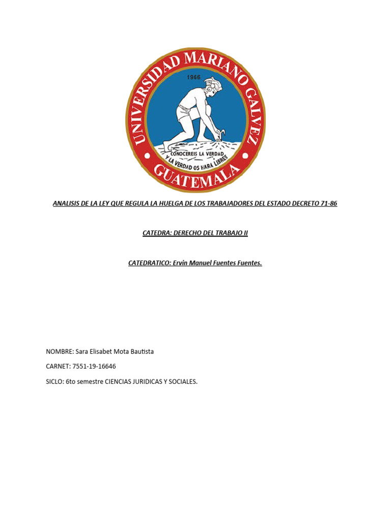 ANALISIS DE LA LEY QUE REGULA LA HUELGA DE LOS TRABAJADORES DEL ESTADO ...