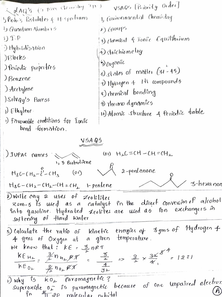 Chem Important Questions | Download Free PDF | Benzene | Chemistry