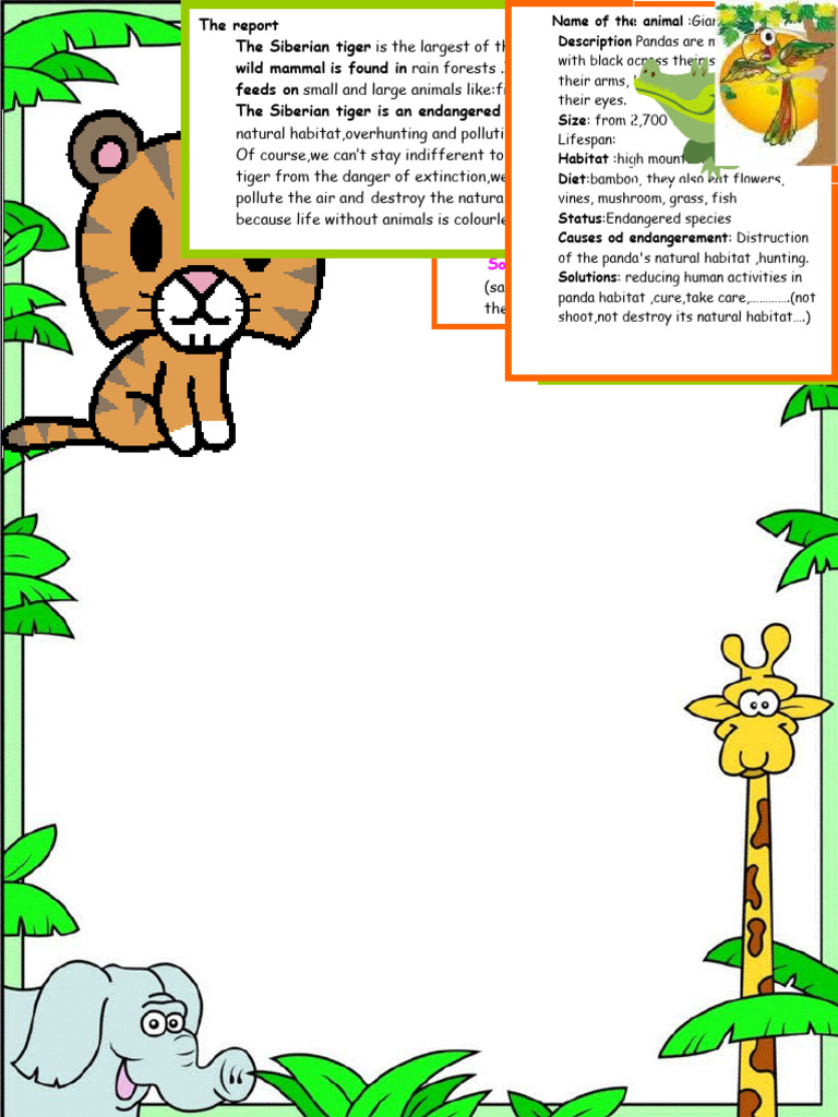 Endangered Species Report | PDF | Endangered Species | Tiger