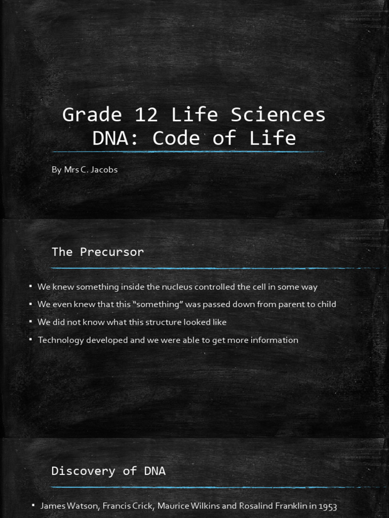 DNA: The Code of Life for Grade 12 | PDF | Translation (Biology) | Dna