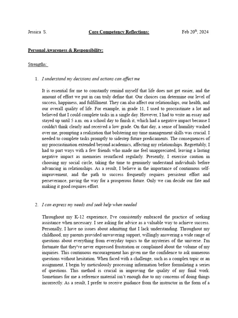 Core Competencies | PDF | Thought | Learning