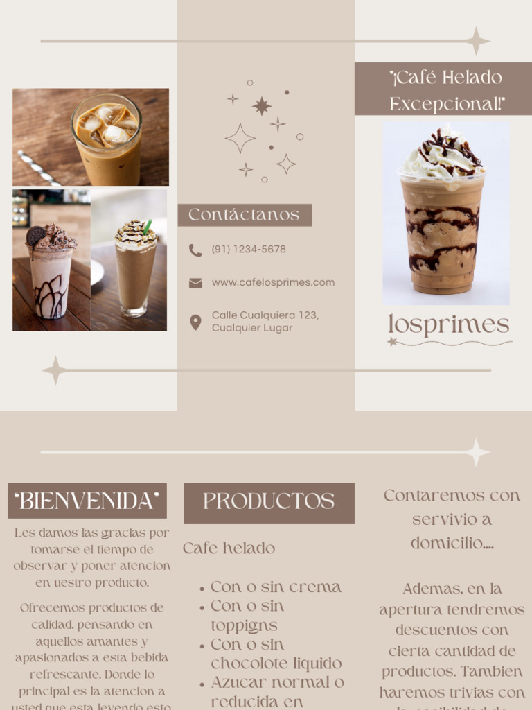 Brochure Tríptico Tienda Joyeria Beige y Café | PDF