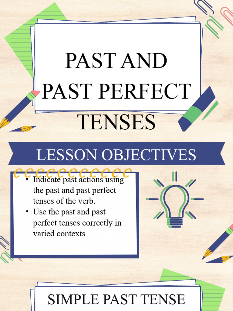 Q1.l4-Past and Past Perfect Tenses | PDF | Perfect (Grammar) | Grammatical Tense