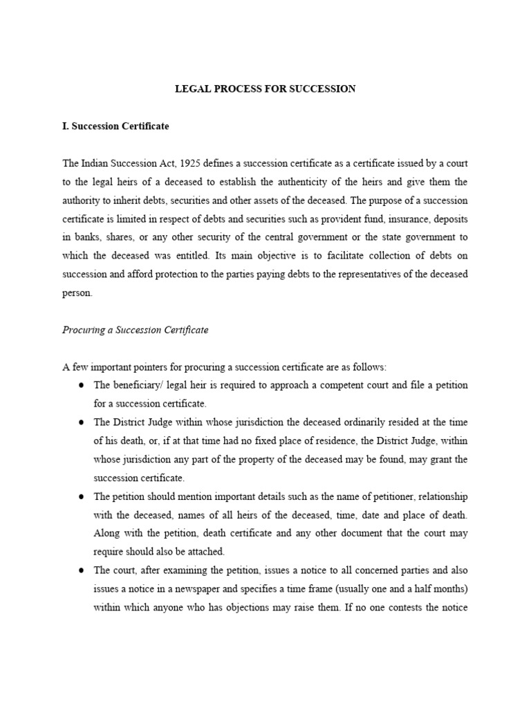 30 Succession Process | PDF | Probate | Justice