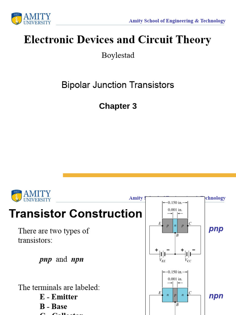 Lecture 3 | PDF | Bipolar Junction Transistor | Amplifier