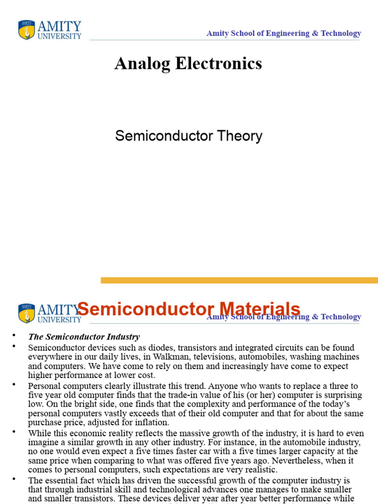 Lecture 1 New | PDF | Semiconductors | Energy Level