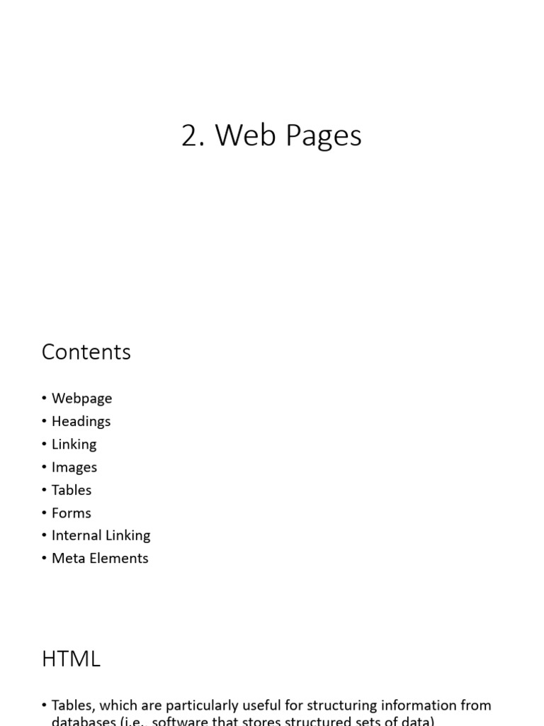 Webpages | PDF | Html | Html5