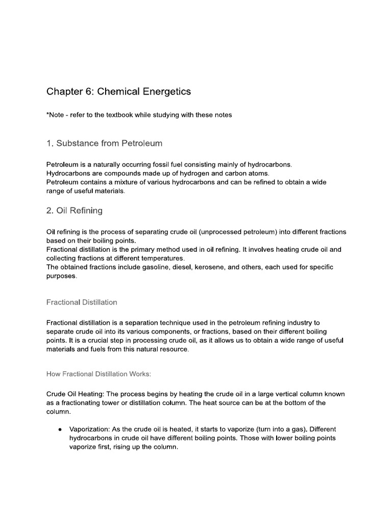 Toddle-Chapter 6 Chemical Energetics Notes | PDF