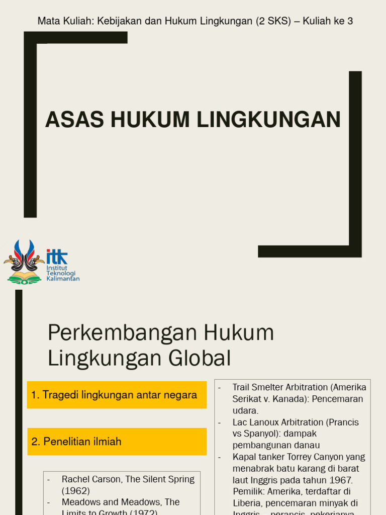 Minggu 3 Asas Hukum Lingkungan | PDF | Politik | Hukum