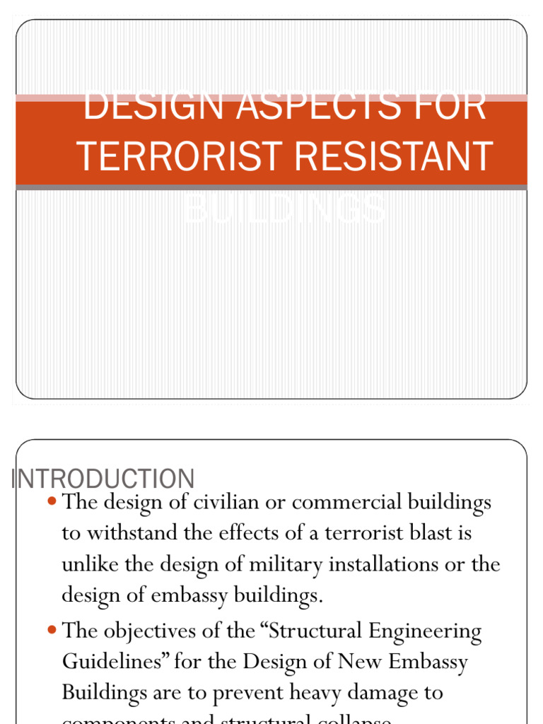Design For Terrorist Resistant Buildings | PDF