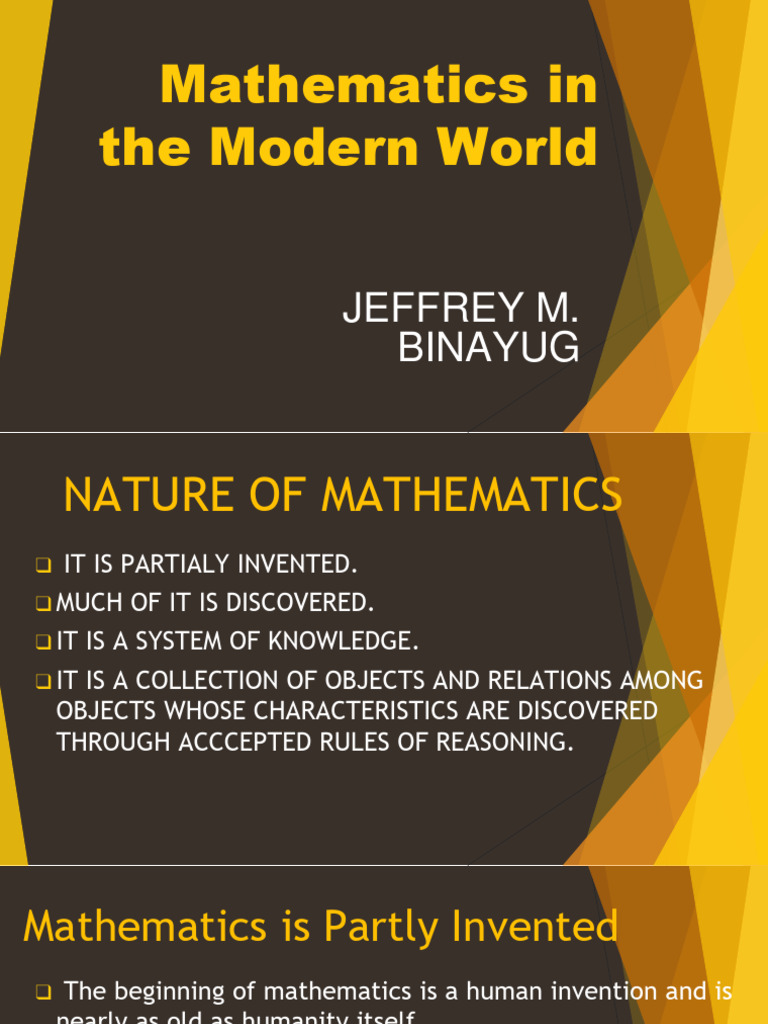 CHAPTER 1 Mathematics in The Modern World | PDF | Pattern | Mathematics