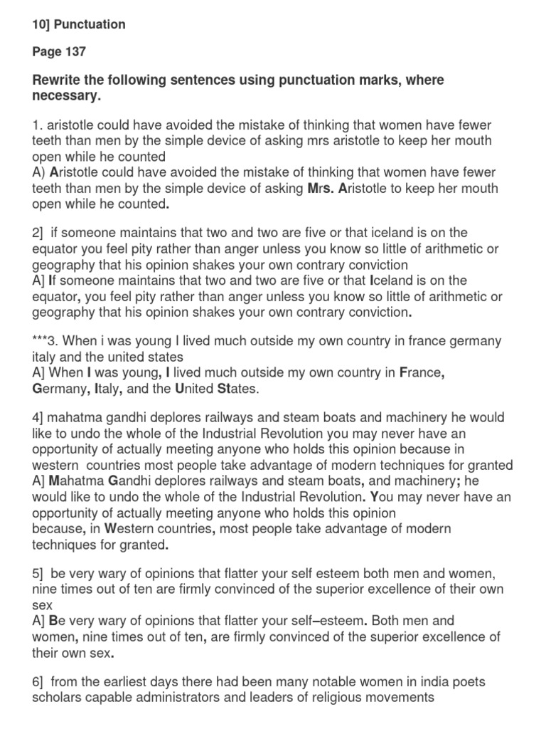 10) Punctuation | PDF