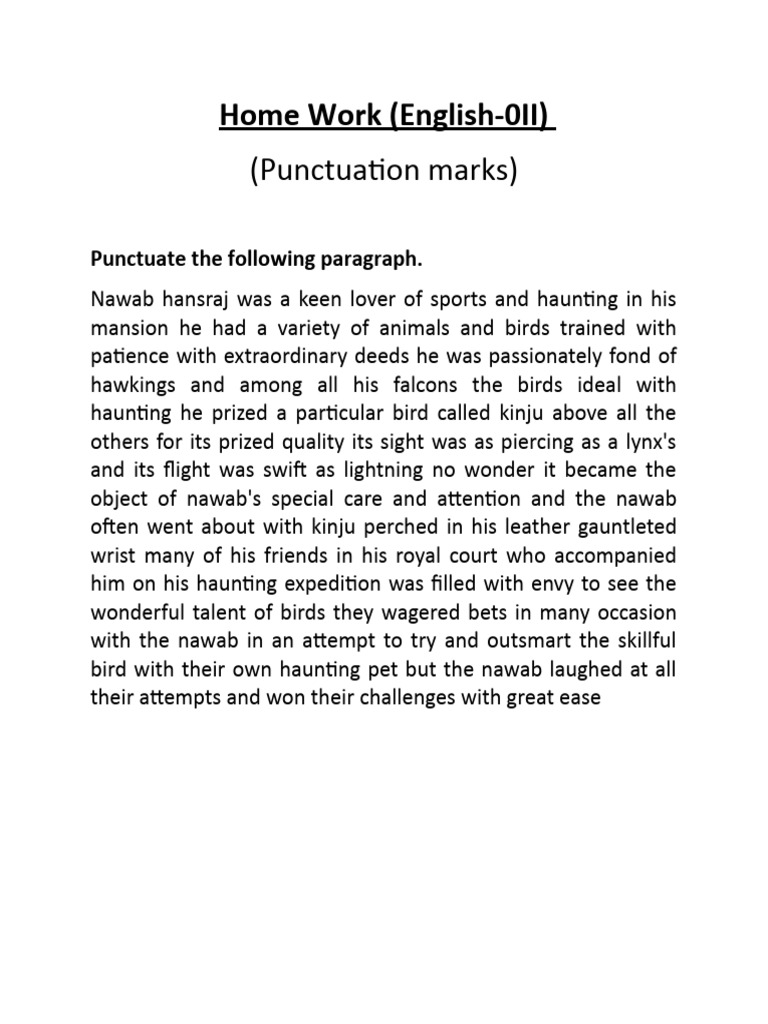 Punctuation Exercise for English Learners | PDF | Poetry | Classics