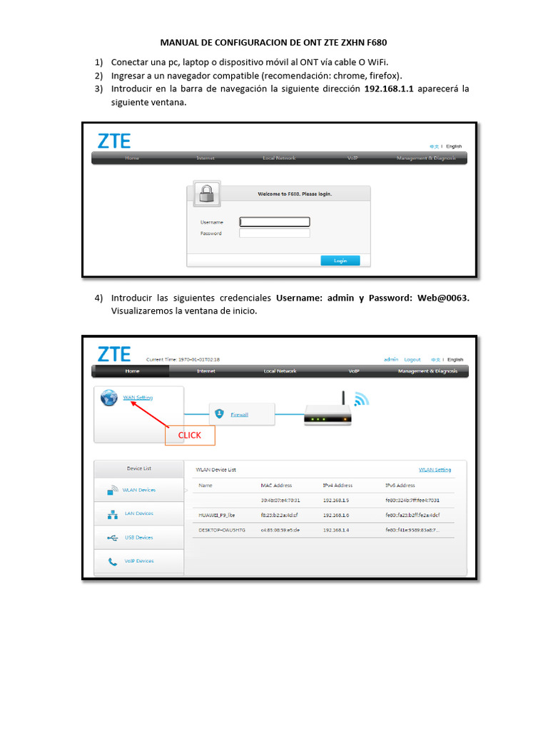 Manual de Configuracion de Ont Zte ZXHN F680 | PDF | LAN inalámbrico ... Manual de Configuracion de Ont Zte ZXHN F680 | PDF | LAN inalámbrico ...