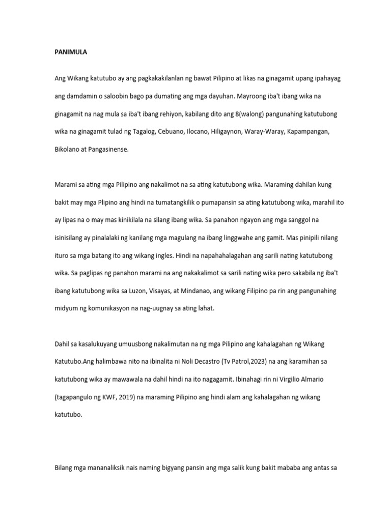 Panimula 1 G16 | PDF