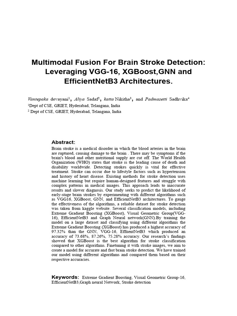 Research Paper | PDF | Stroke | Neuroimaging
