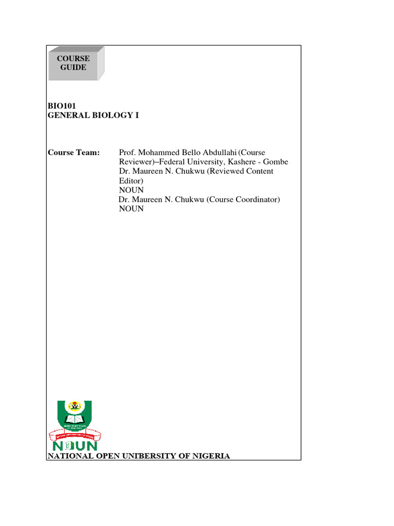 BIO101 General Biology | PDF | Life | Organisms