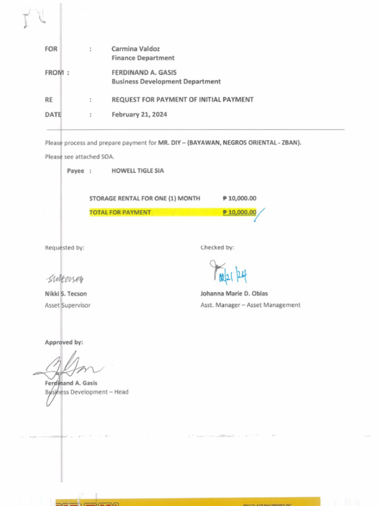 RFP and Storage Lo - Bayawan | PDF