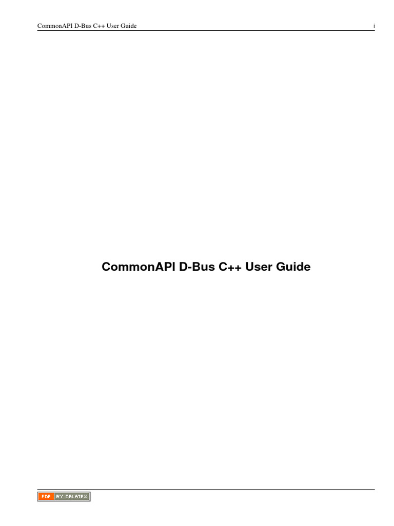 Common APIDBus CPP User Guide | PDF | Library (Computing) | Computer Engineering