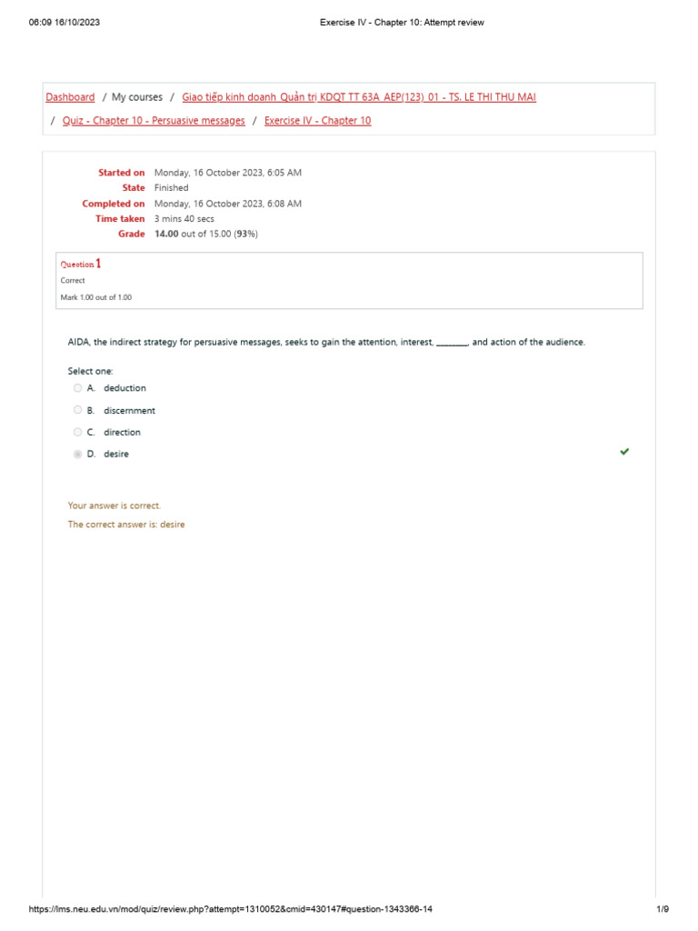 Chapter 10 Persuasive Messages Review | PDF | Persuasion | Target Audience