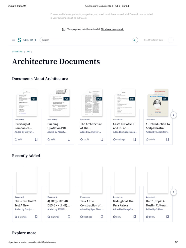 Architecture DocumentsDH | PDF | Scribd | World Wide Web