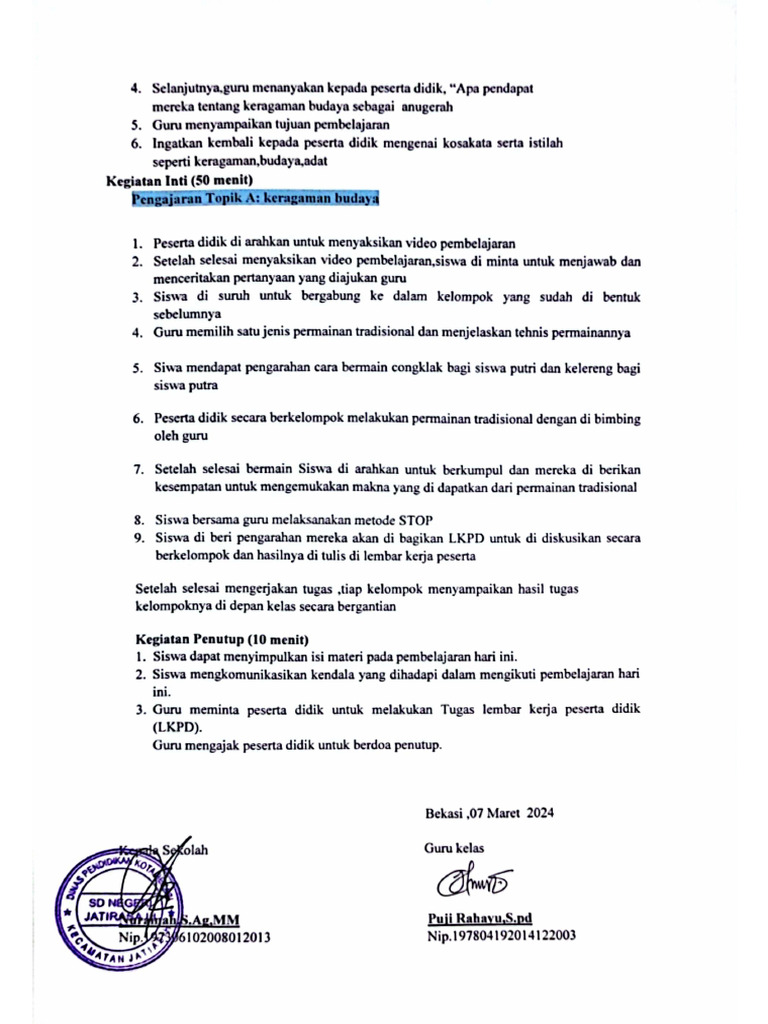 BU PUJI Modul Ajar | PDF