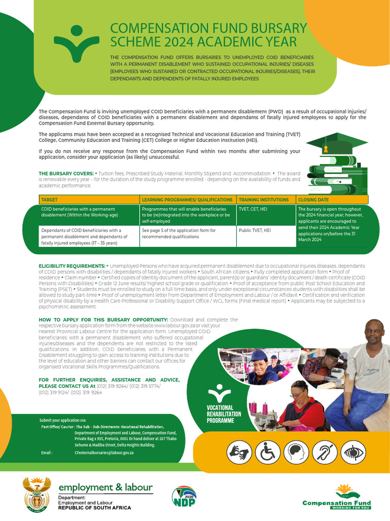 CF Bursary 2024 | PDF | Vocational Education | Disability