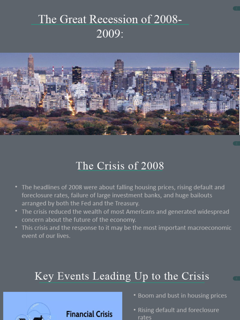 The Crisis of 2008 | PDF | Mortgage Loan | Great Recession