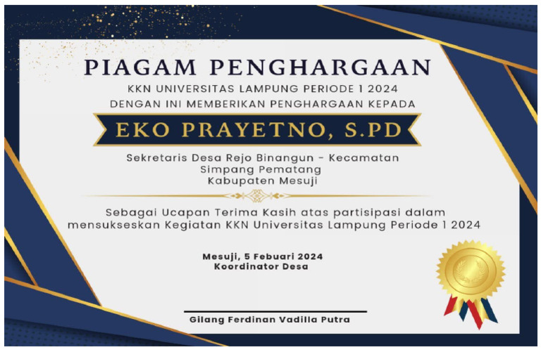 Piagam Anak KKN | PDF